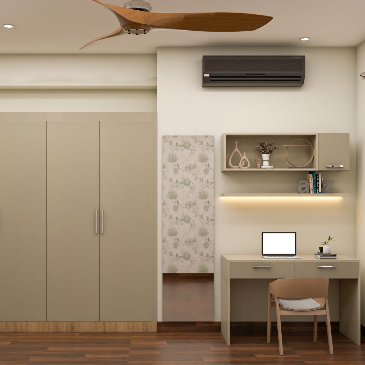 Compact Home Office Design With A Glossy Finish | Livspace