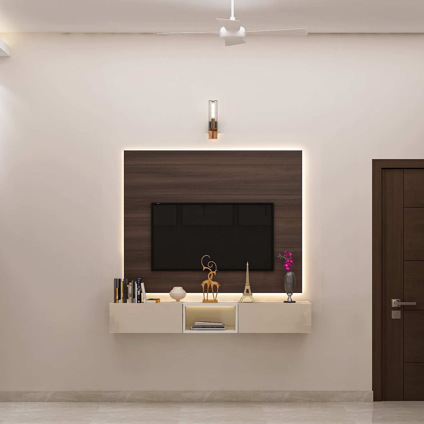 Wall-Mounted TV Unit For Compact Rooms | Livspace