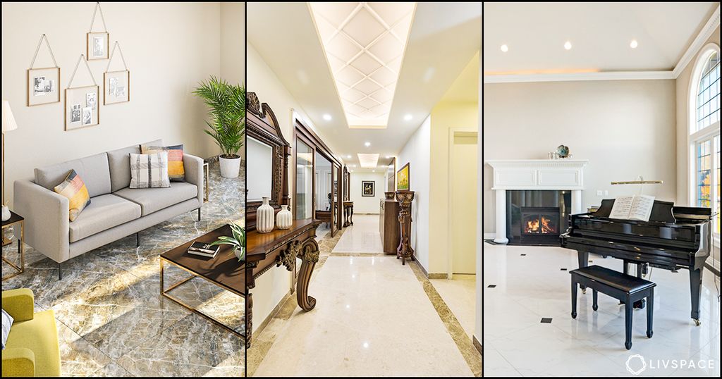 14 Stunning Marble Flooring Designs for Your Home | Livspace