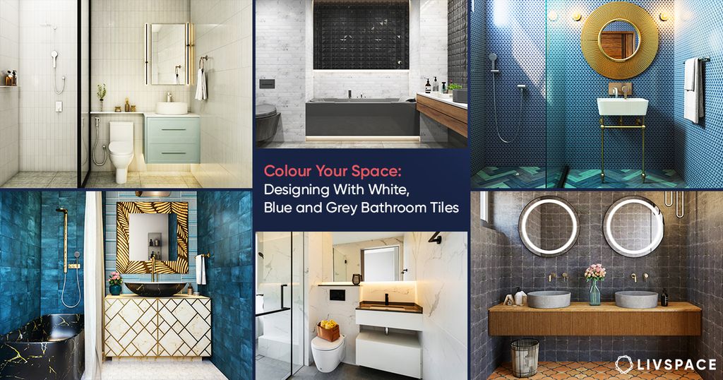 Style Unleashed: Your Guide To Use White, Blue and Grey Bathroom Tiles