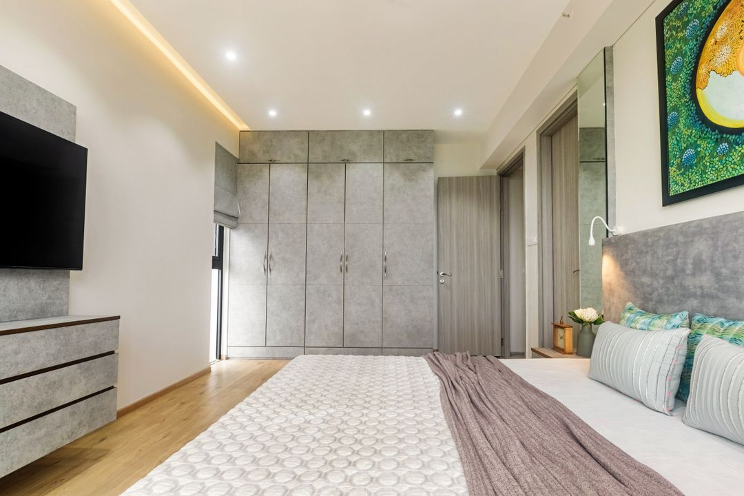 Plain False Ceiling With Two Side Cove Lights | Livspace