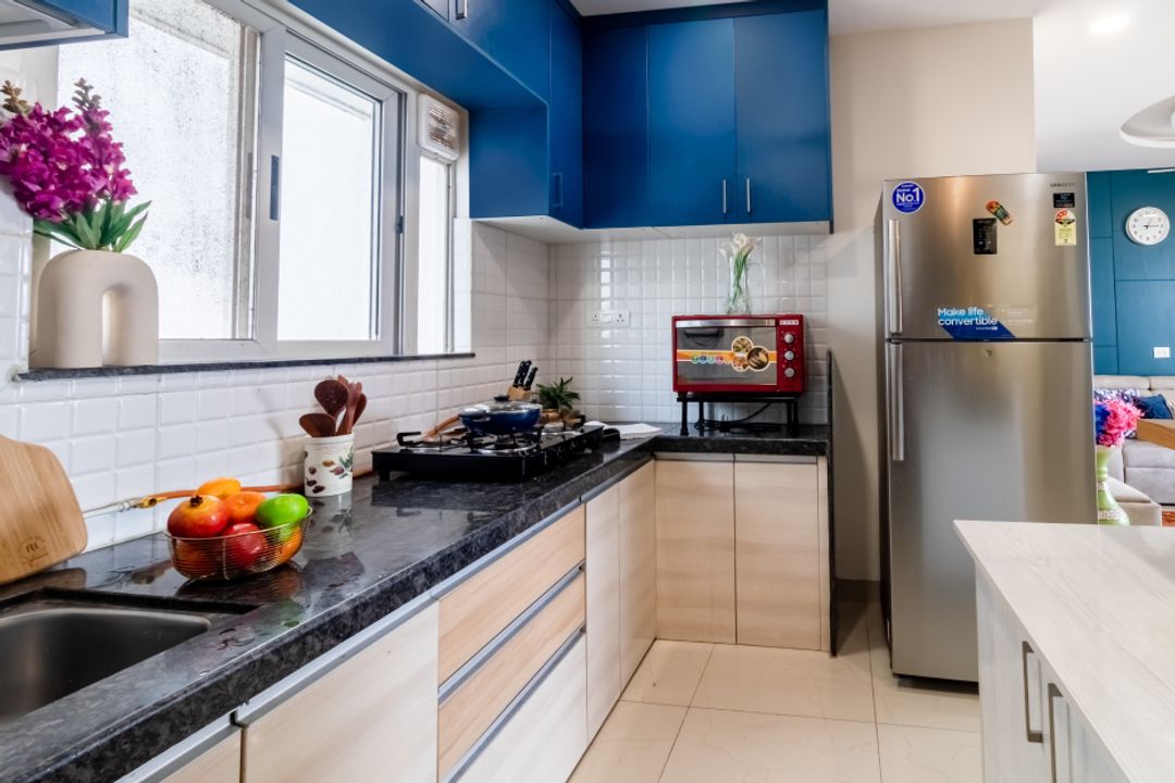 Kitchen Window Design With An Exhaust Fan Opening | Livspace