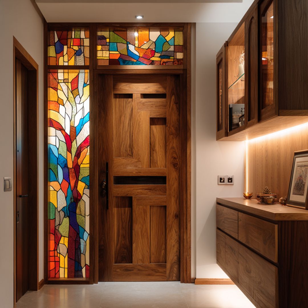 Contemporary Swing Single Door Design in Matte Finish | Livspace