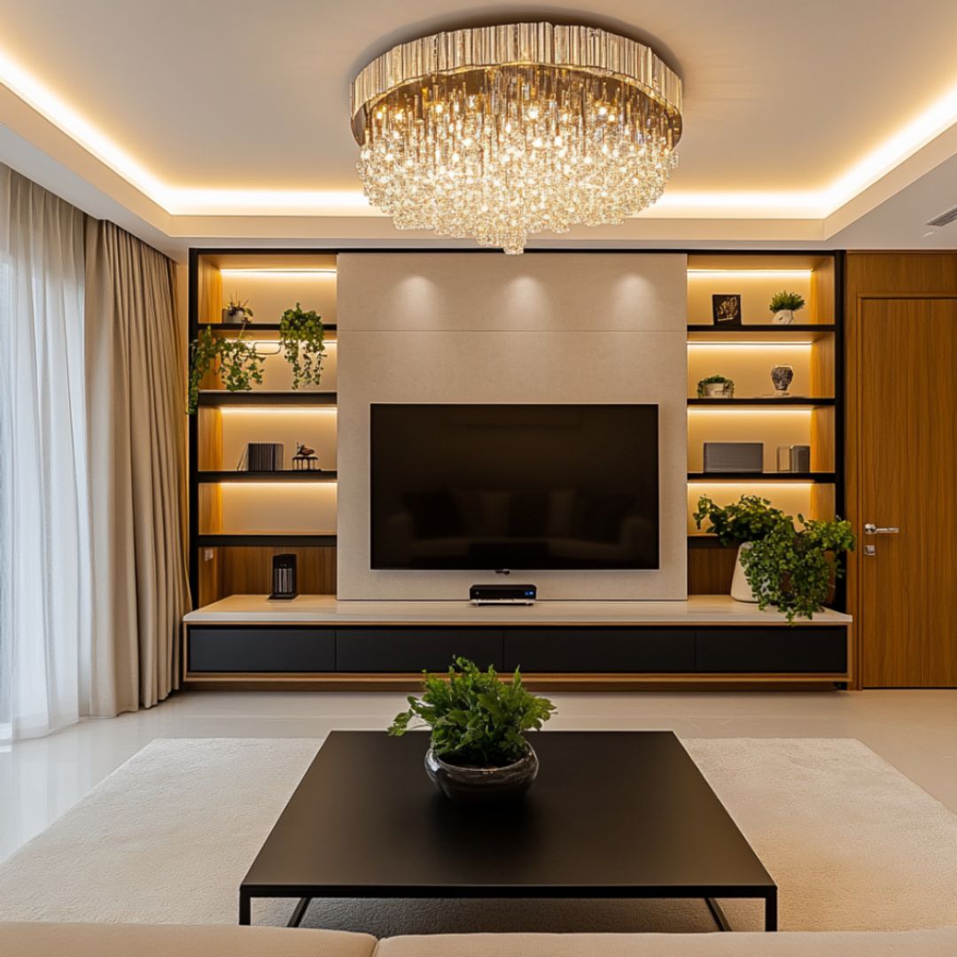 Contemporary Single Layer Gypsum False Ceiling Design with Cove Light ...