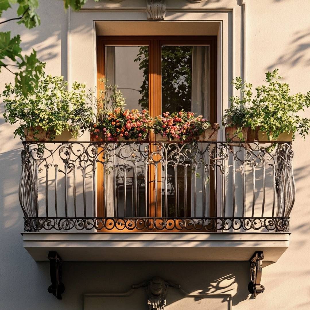 Timeless Classic Balcony Design with Elegant Exterior Texture Paint ...