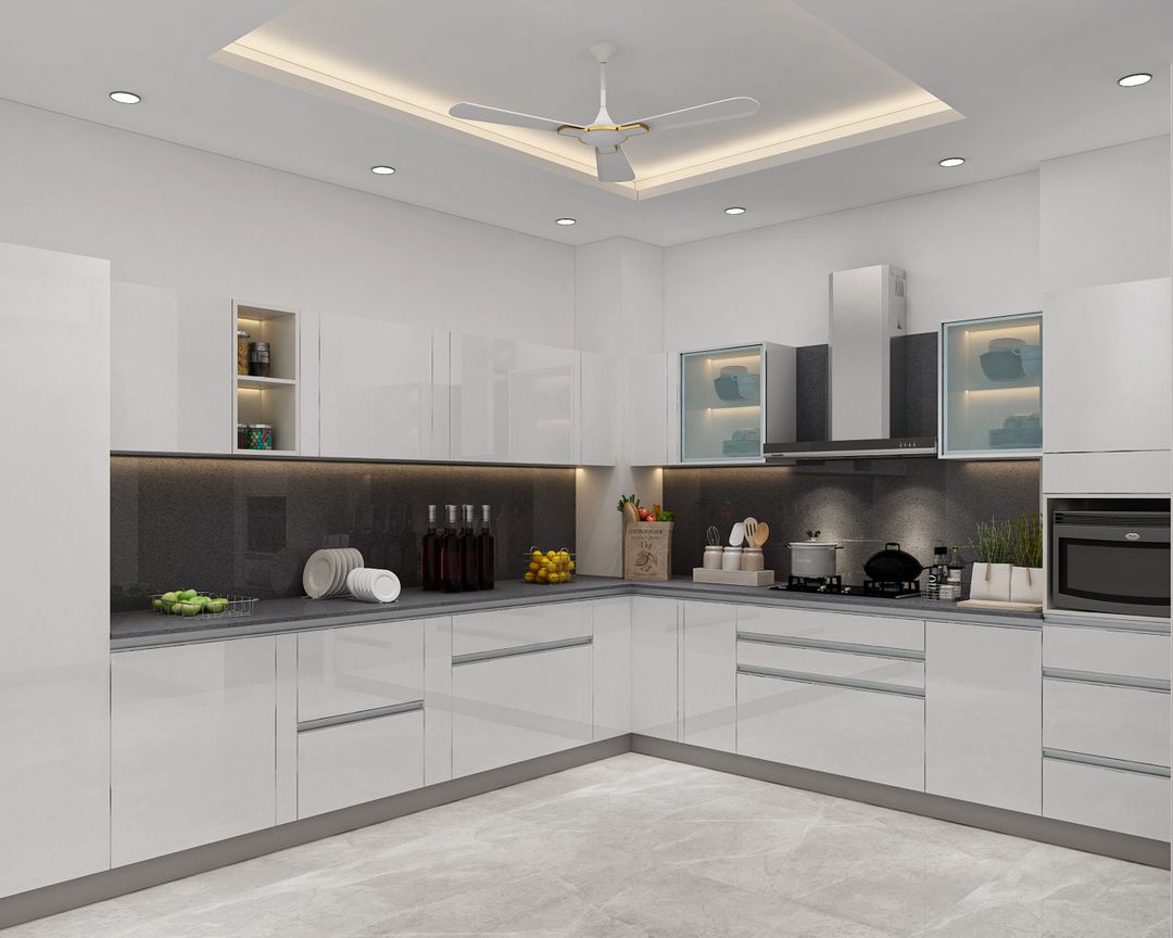 Gypsum Single Layer Modern False Ceiling Design with Paint Finish ...