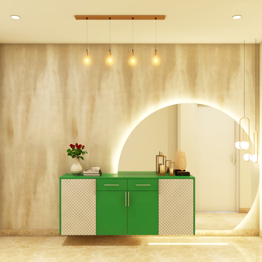 Textured Wallpaper Design For Foyers | Livspace