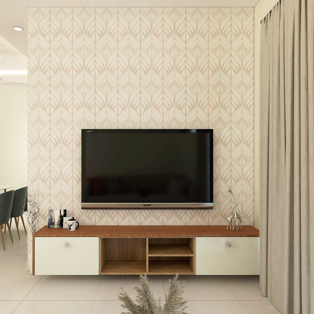 Contemporary Style Compact Low Maintenance TV Unit Design | Livspace