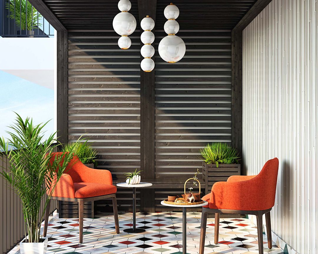 Square Ceramic Flooring Design With Multicolours - 6x6 Inches | Livspace