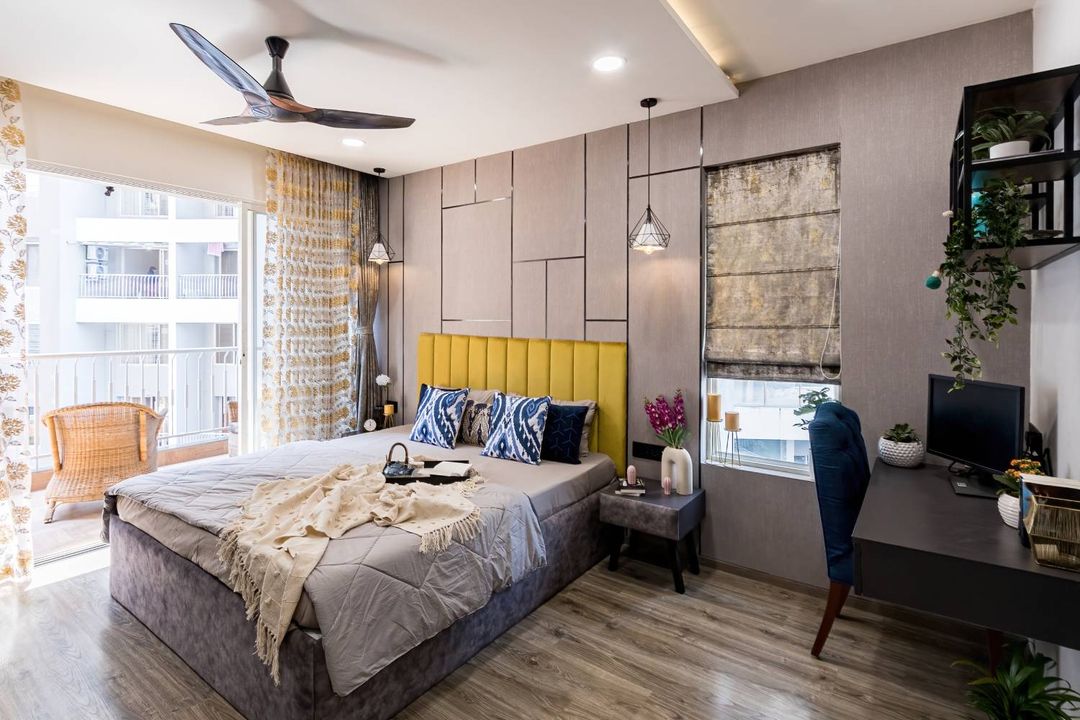 3BHK Pune Flat Modern Design with L-Shaped Kitchen and Cove Lighting | Livspace