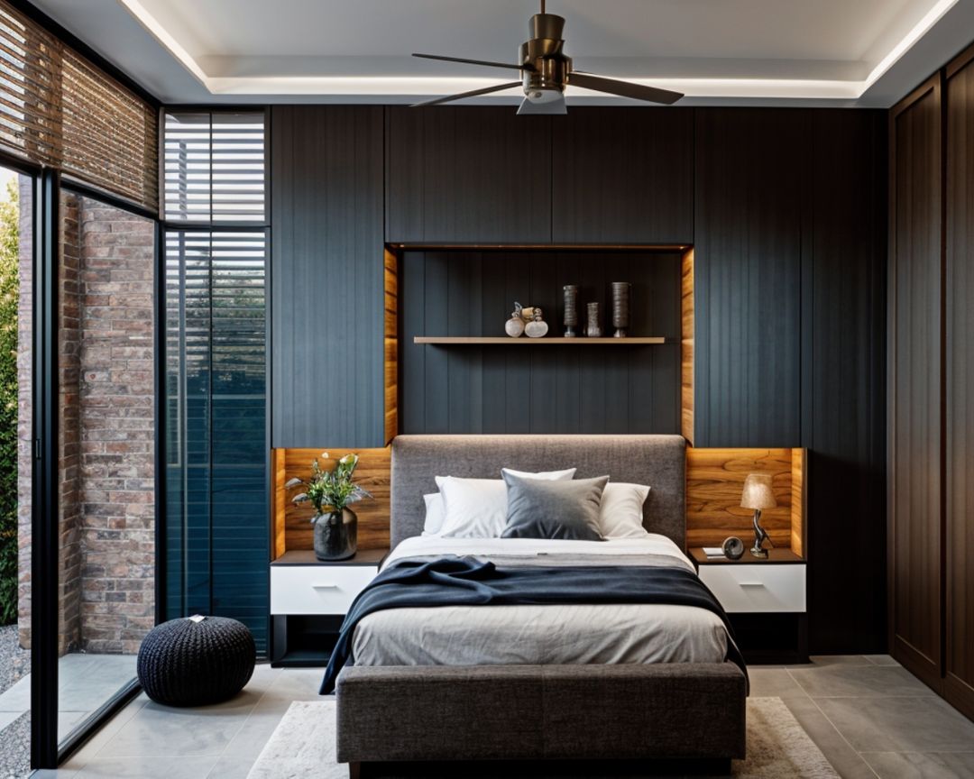 Bed Space with Space Saving Built-In Storage, Multifunctional Bed Head ...