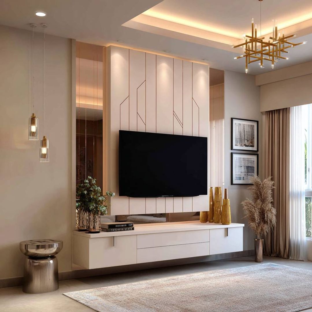 Modern Rectangular Peripheral Gypsum False Ceiling Design with Paint ...