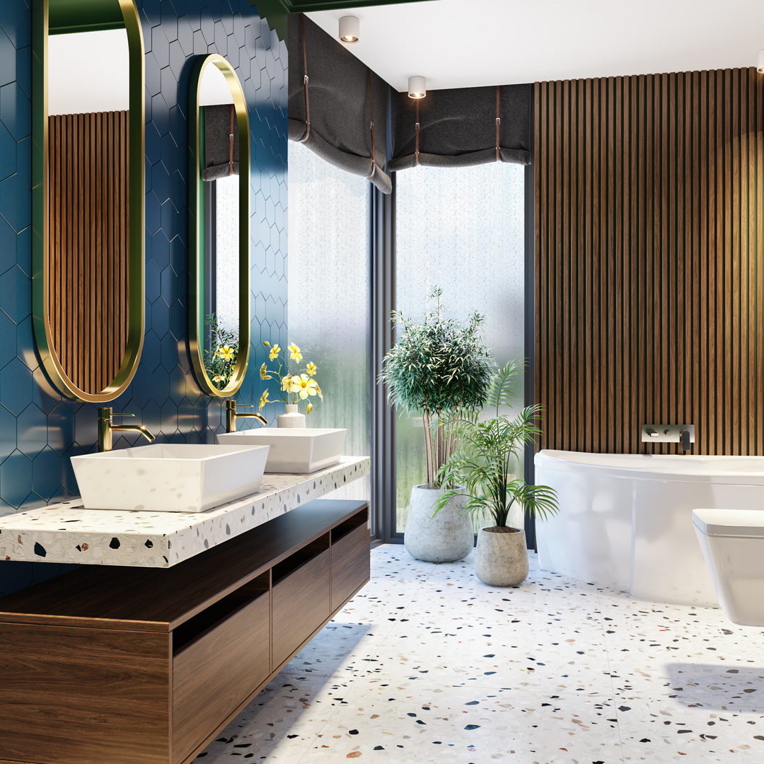 Spacious Bathroom Design With Modern Interiors | Livspace