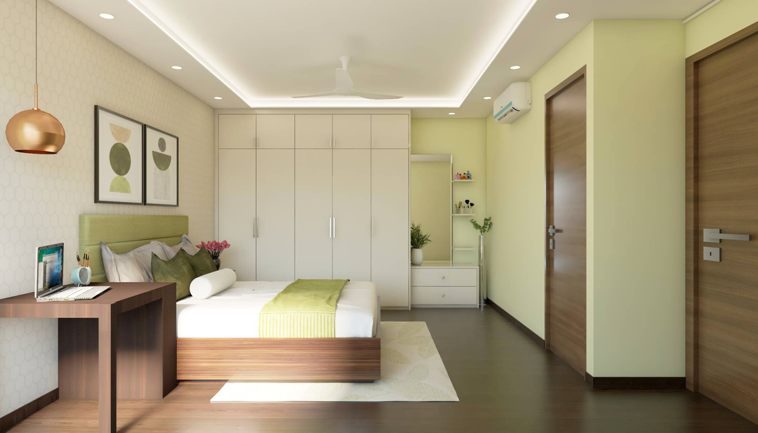 Transitional Spacious Convenient Design Multi-functional Master Bedroom ...