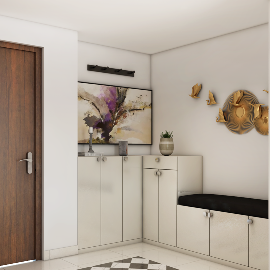 L-shaped Foyer Design | Livspace
