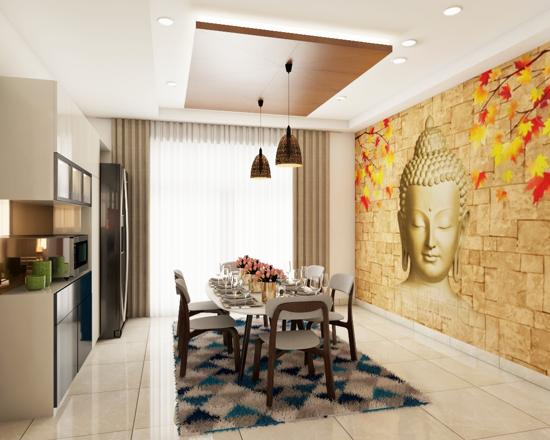 Contemporary Drop Down False Ceiling | Livspace