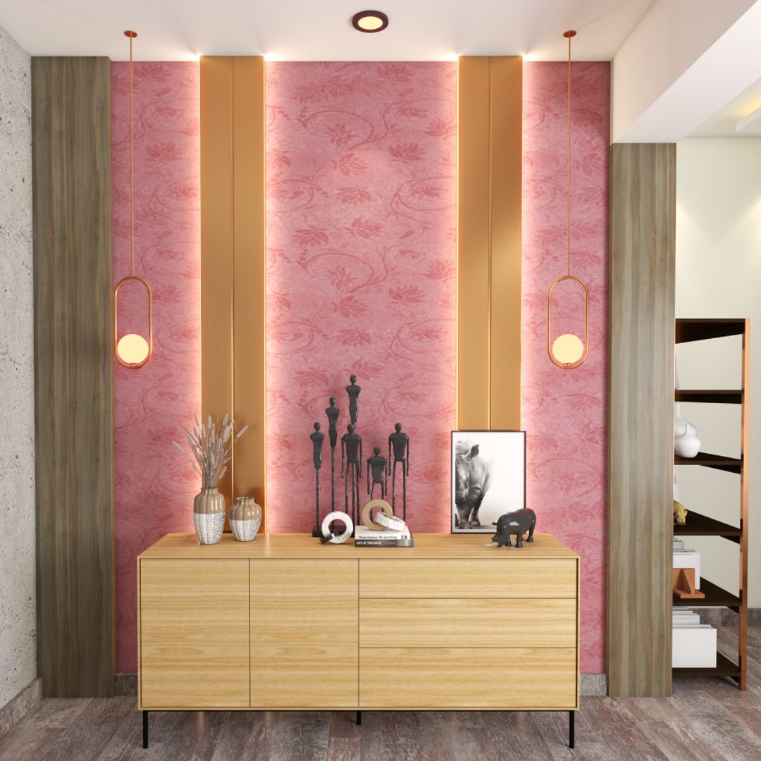 Compact Sized Contemporary Themed Convenient Foyer Design | Livspace