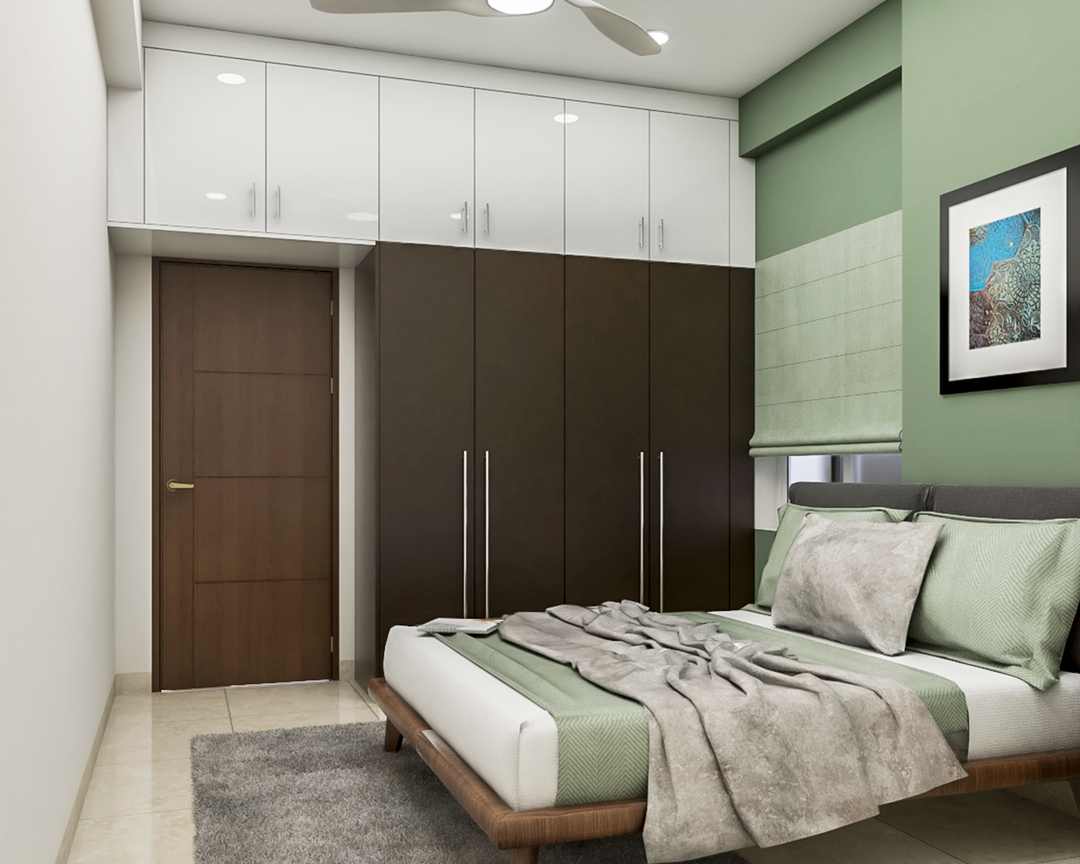 Compact Guest Bedroom With Wardrobe | Livspace