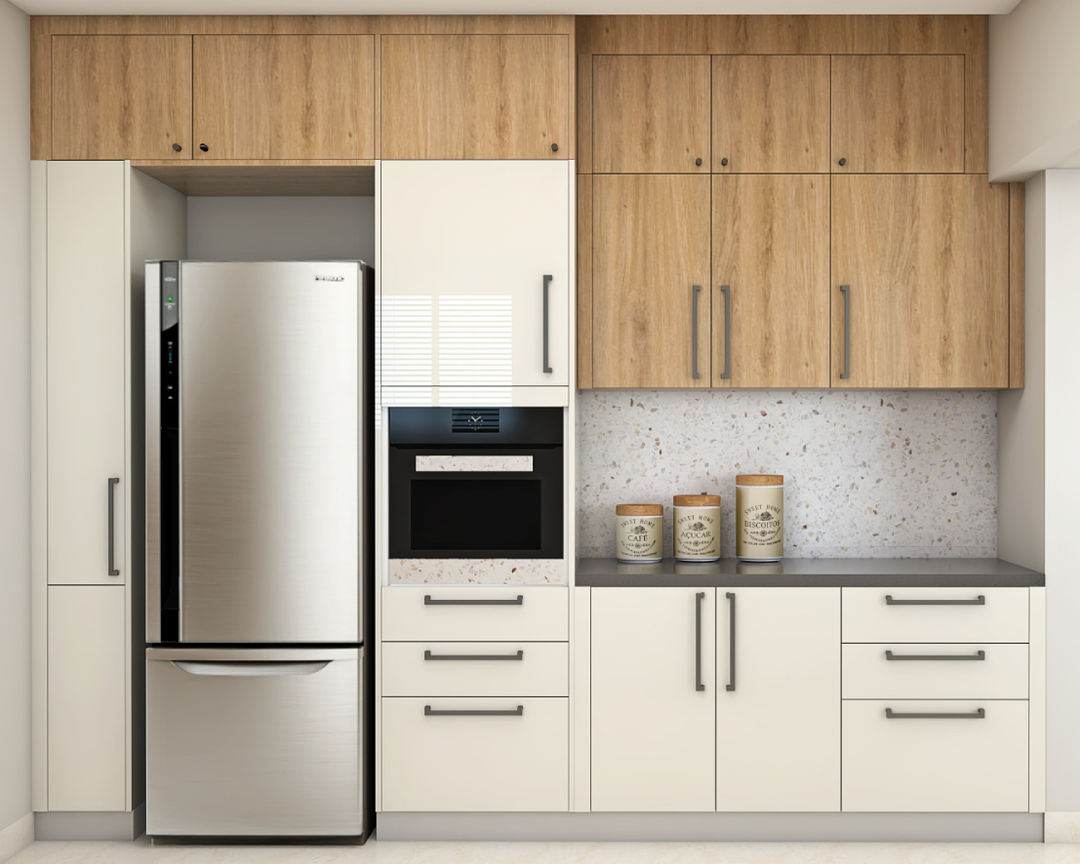 Modular Kitchen Design With Dual Toned Decor | Livspace