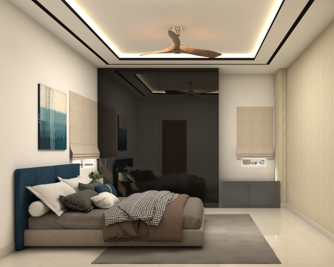 Elegant False Ceiling Design With Strip Lights | Livspace