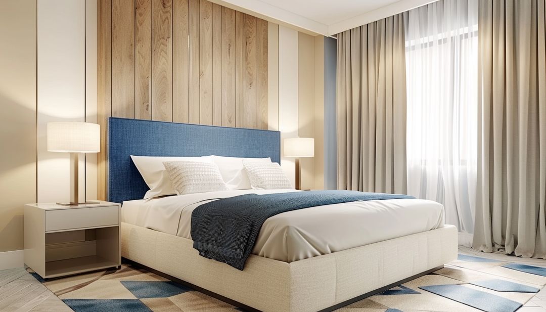 Wooden Panelling with Gold Inlays: Warm, Minimal Wall Design for ...