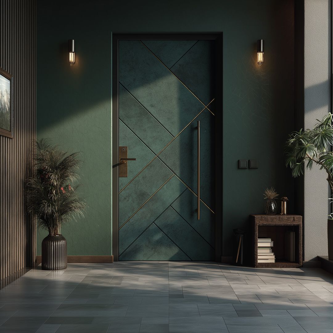 Matte Finish Contemporary Swing Single Door Design for Entrances | Livspace