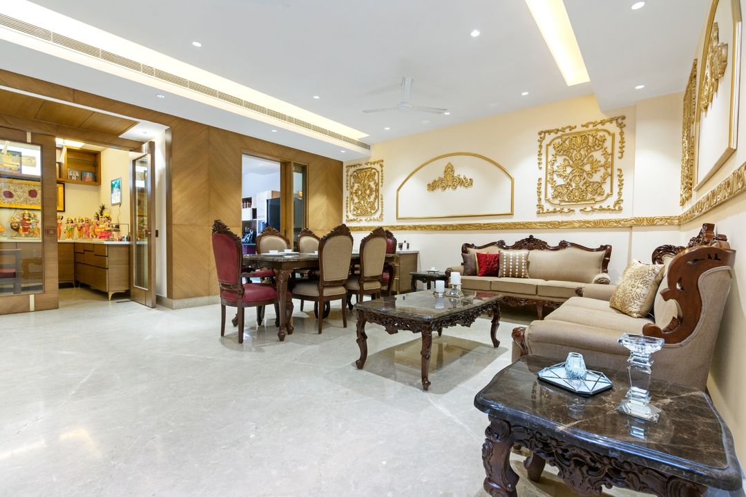 Multi-Layered False Ceiling With Cove Lights | Livspace