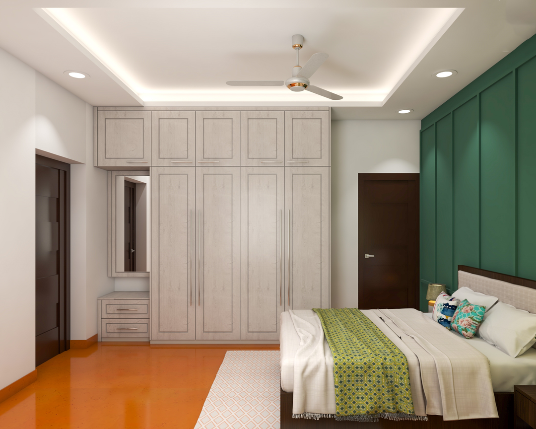 Spacious Rectangular False Ceiling Design With Cove Lights