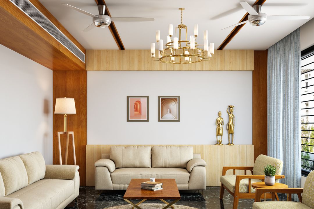 Single-Layered Gypsum False Ceiling Design | Livspace