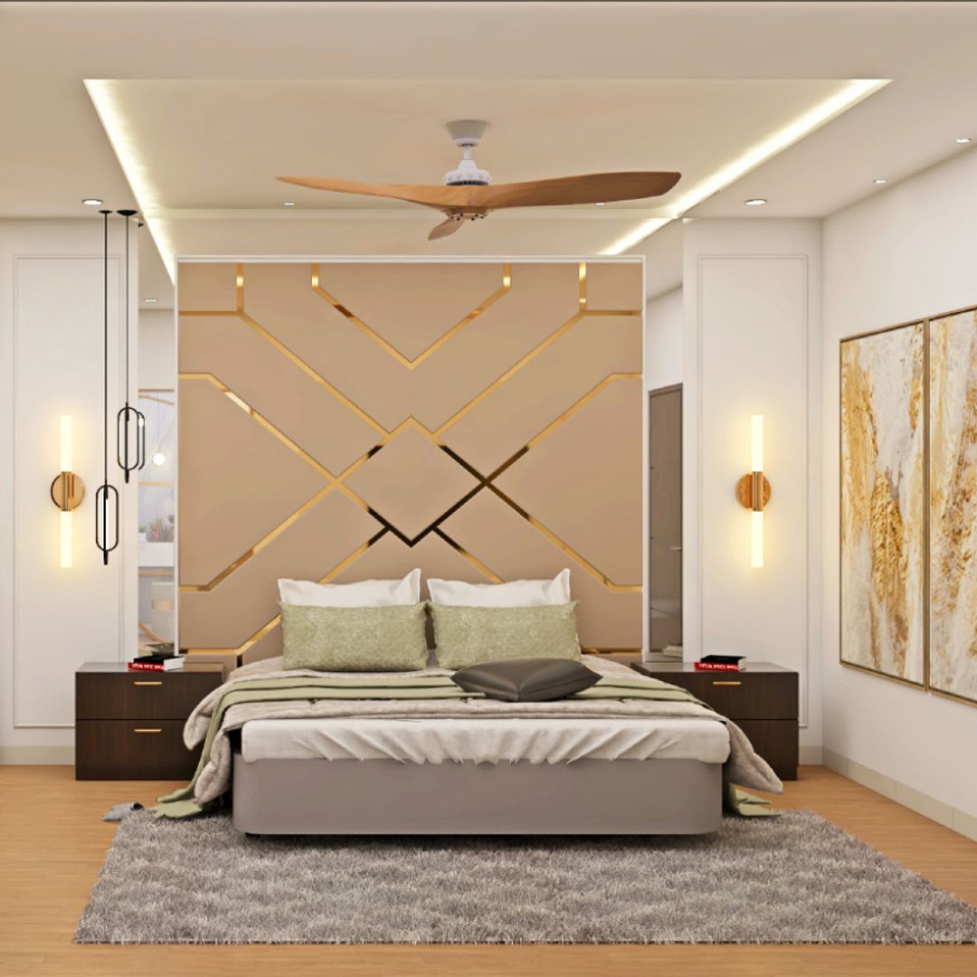Modern Gypsum False Ceiling With Cove And Pendant Lights | Livspace