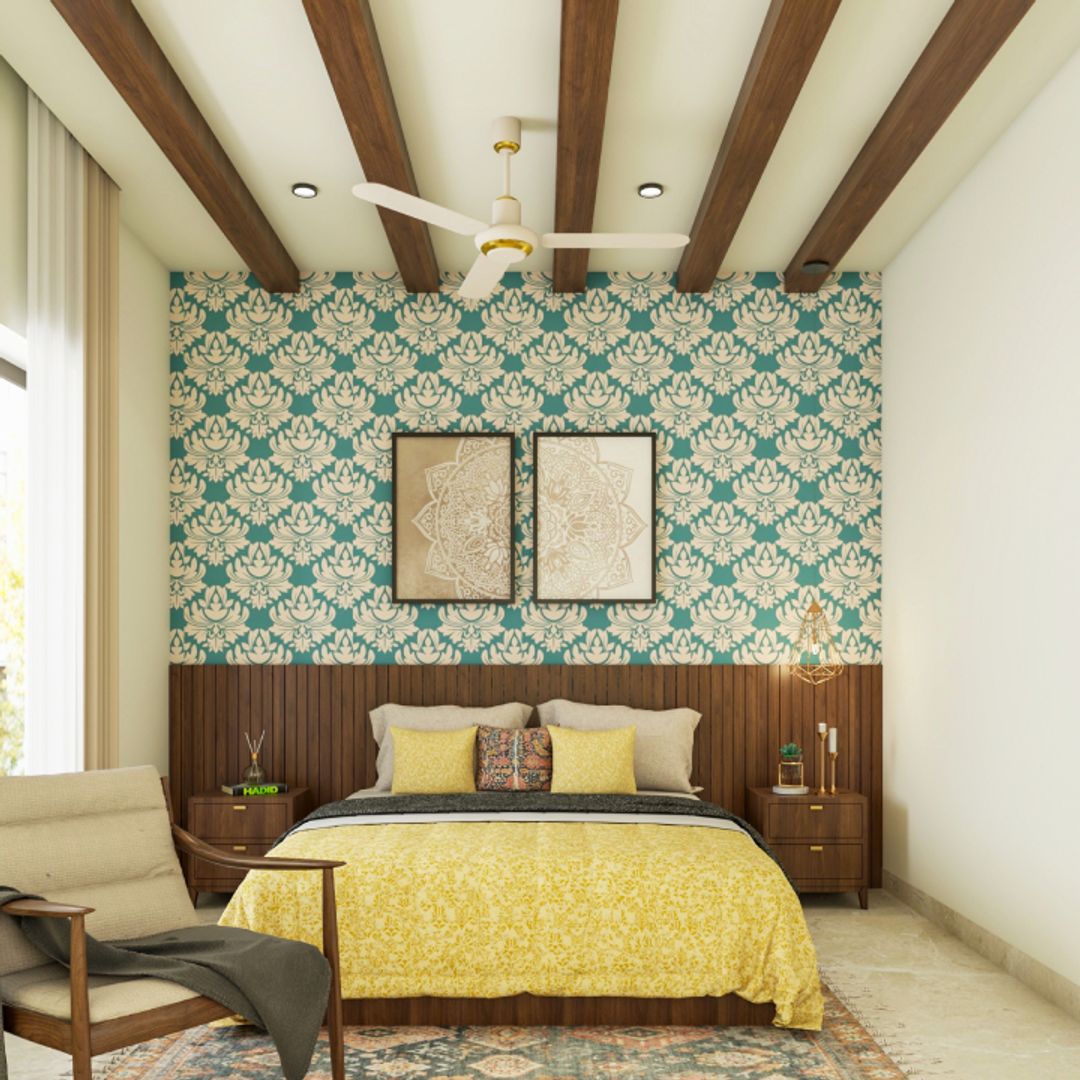 Rectangular False Ceiling With A Laminate Finish | Livspace