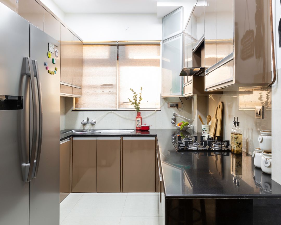 Kitchen Design With Heat And Water-Resistant Storage | Livspace