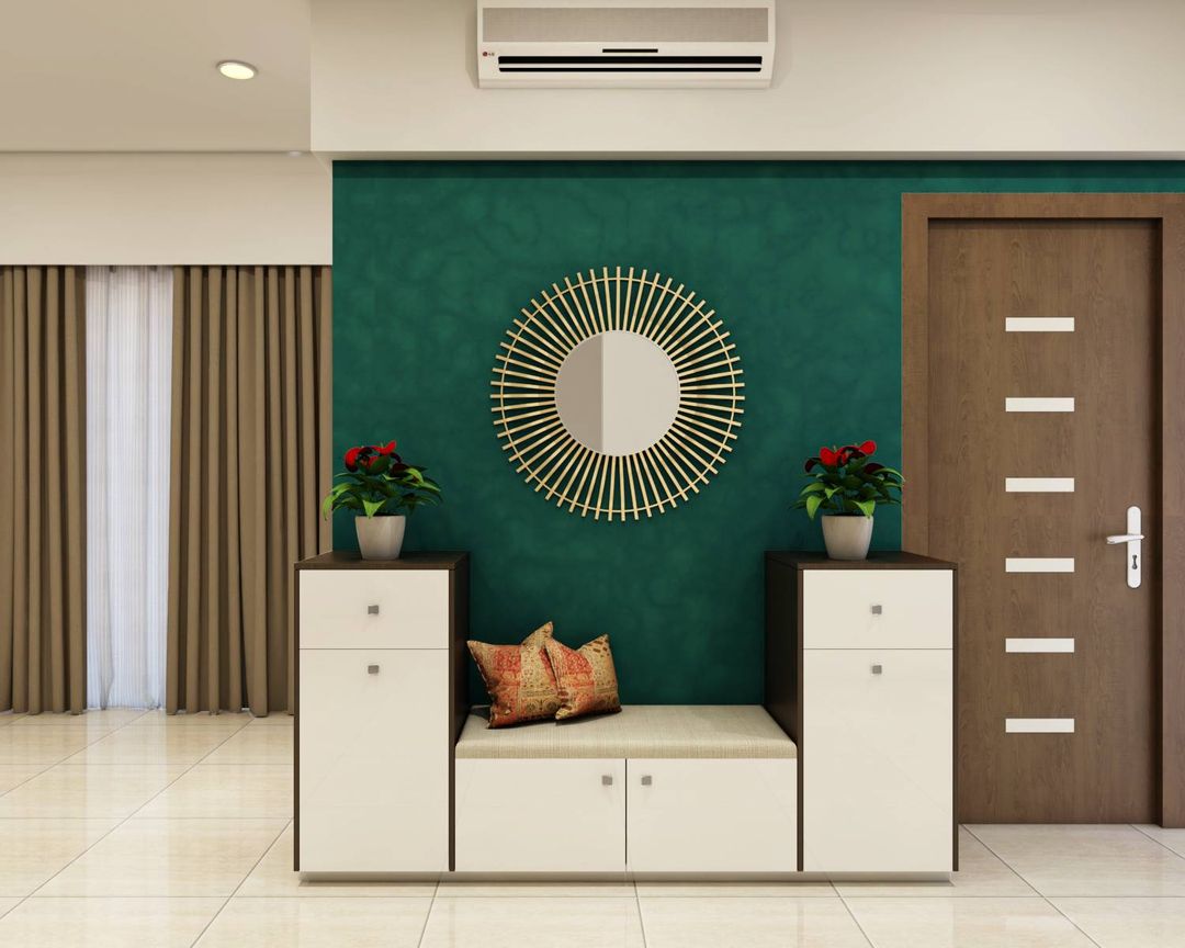 Entrace Foyer Design With A Textured Accent Wall | Livspace