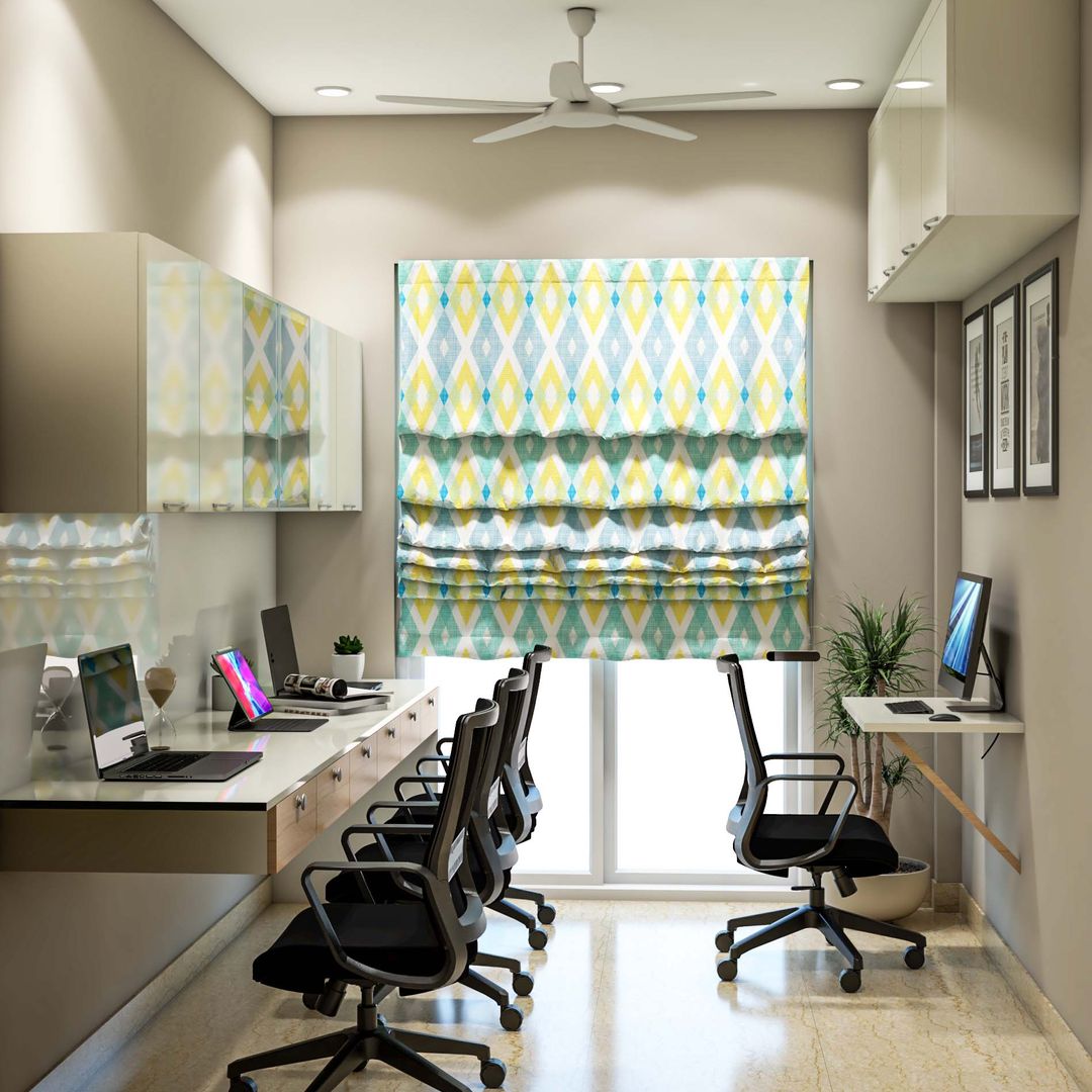 Spacious Home Office Design For Four | Livspace