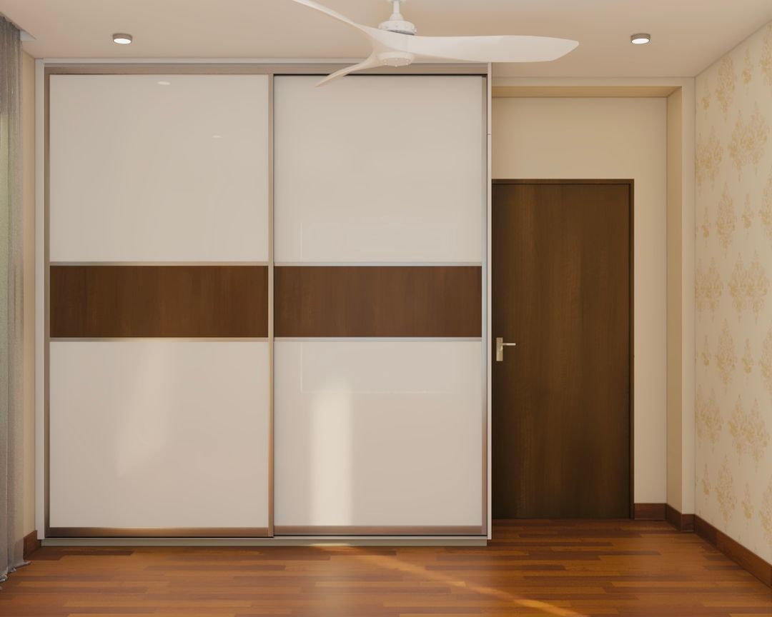 Modern Wardrobe Design In Brown And White | Livspace
