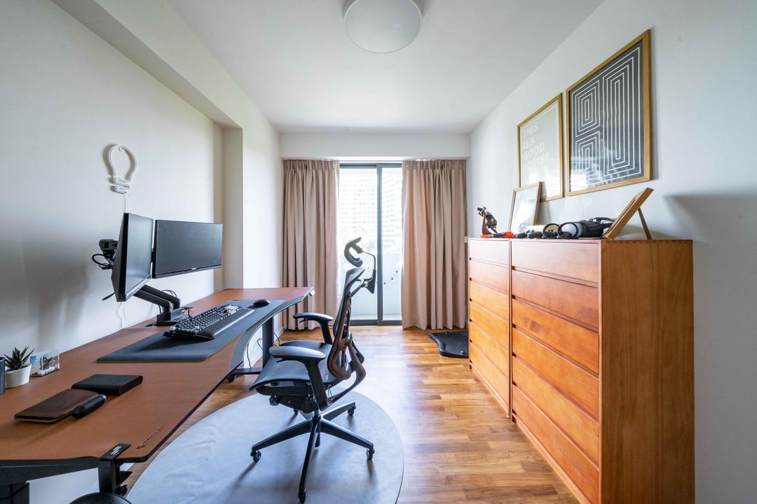 Home Office Deisgn With Persian Walnut Study Table | Livspace