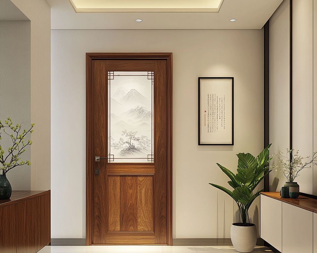 Contemporary Swing Single Door Design with Suede Finish for Elegant ...