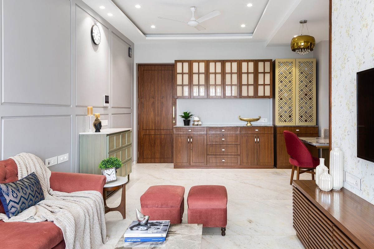 Parallel Ceiling With Pendant Lights | Livspace