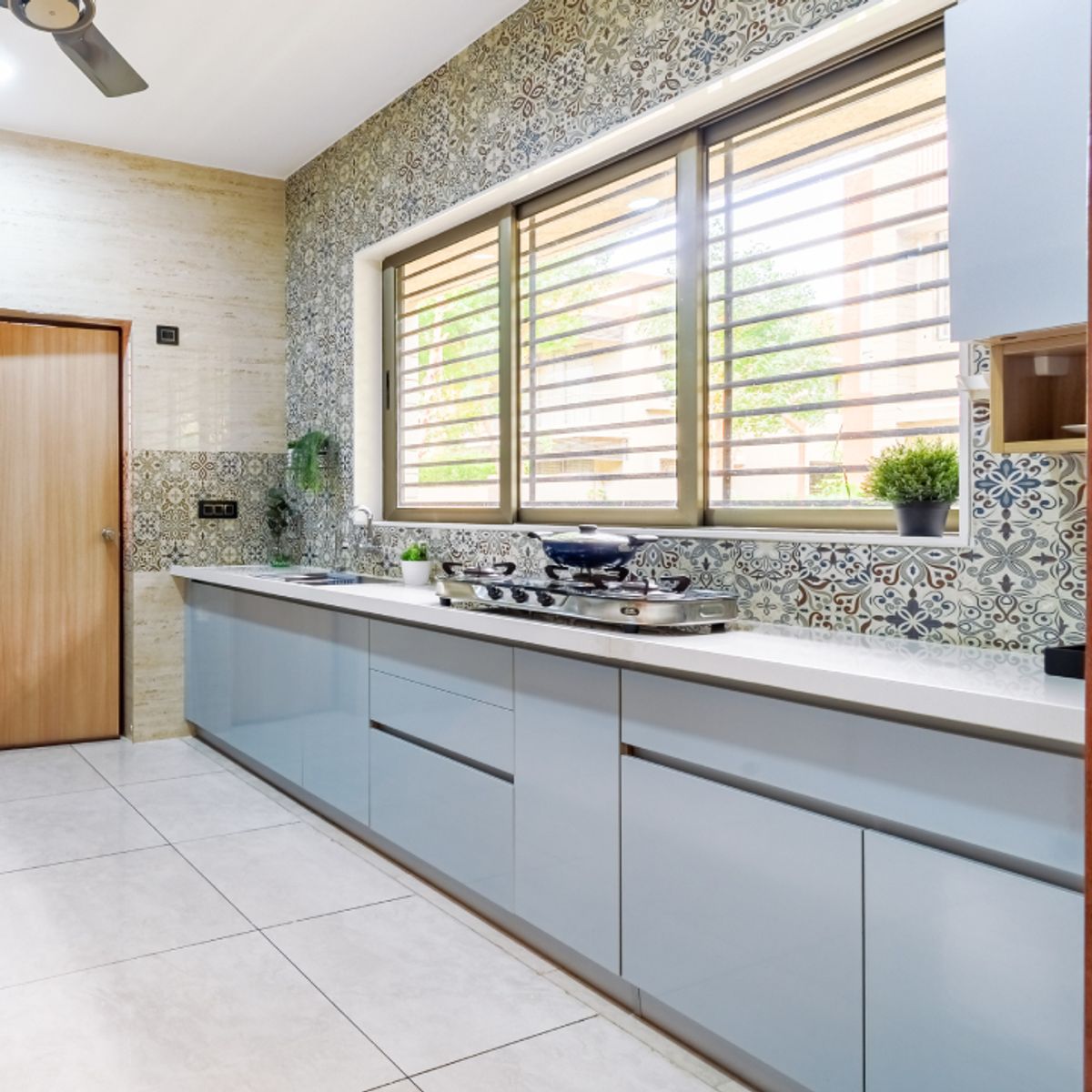 Large Kitchen Window Design With Grills | Livspace