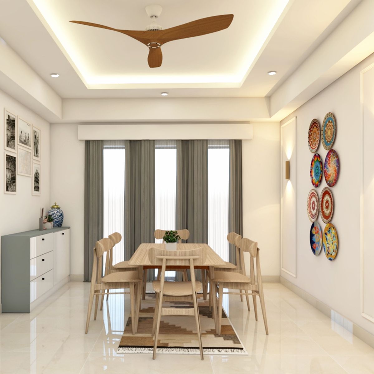 Glossy Light Beige Flooring Design with Minimal Grout Joints for Modern ...