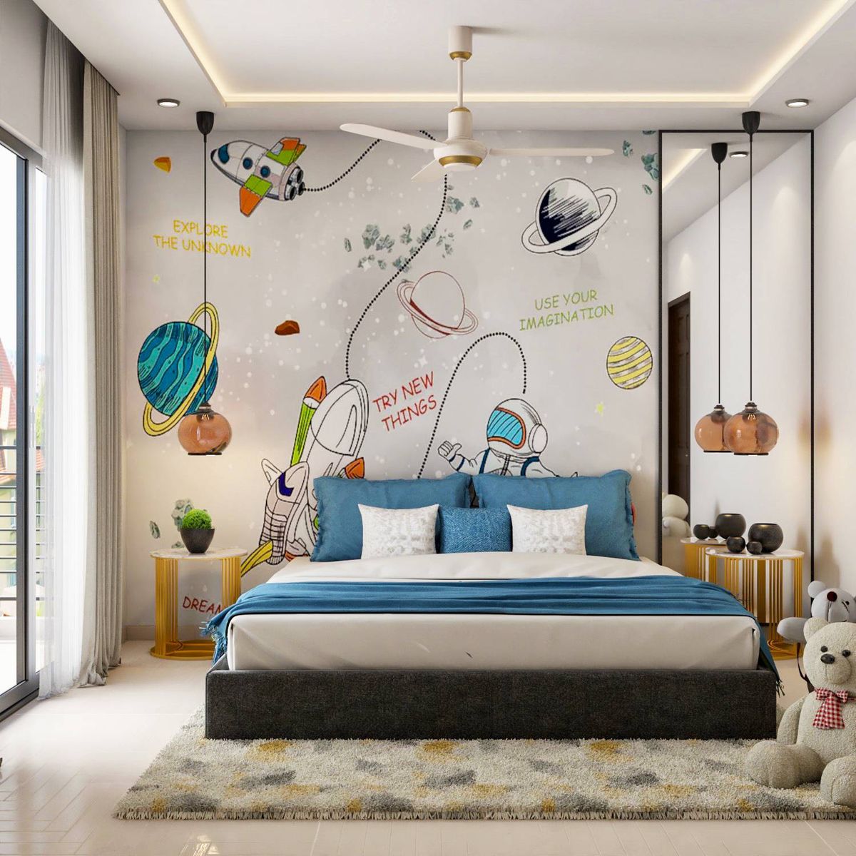 Peripheral White False Ceiling Design For Bedrooms | Livspace