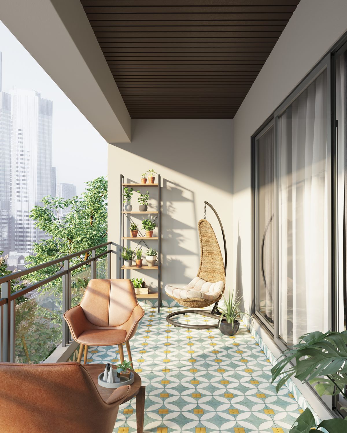 Compact Vertical Garden Balcony With Contemporary Style | Livspace