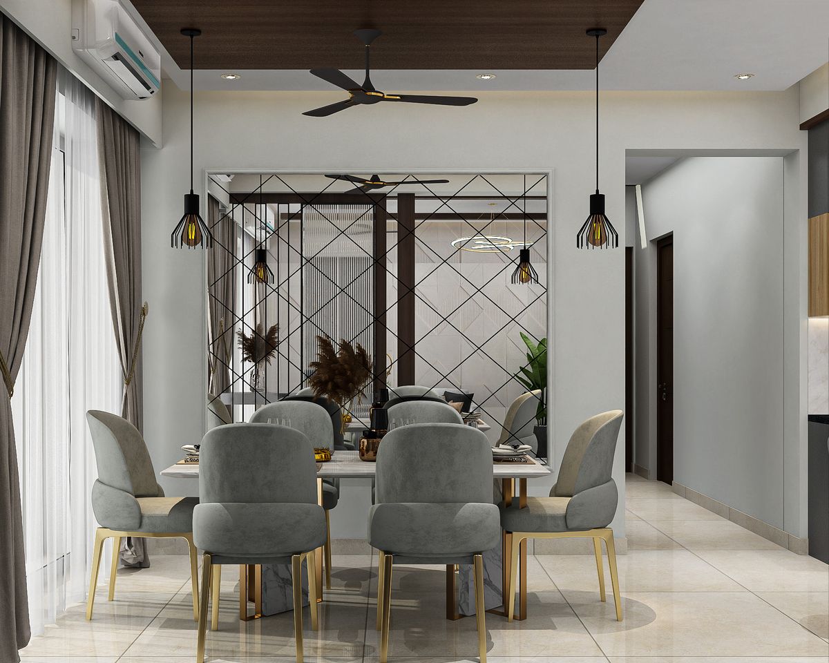 Rectangular Gypsum-Wood Ceiling in Modern Style with Layered Lighting ...