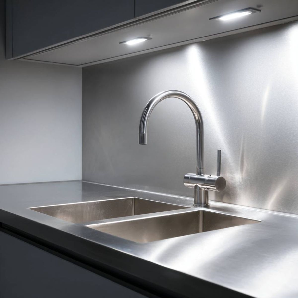 Modern Kitchen Sink Design Featuring Stainless Steel Double Basin ...
