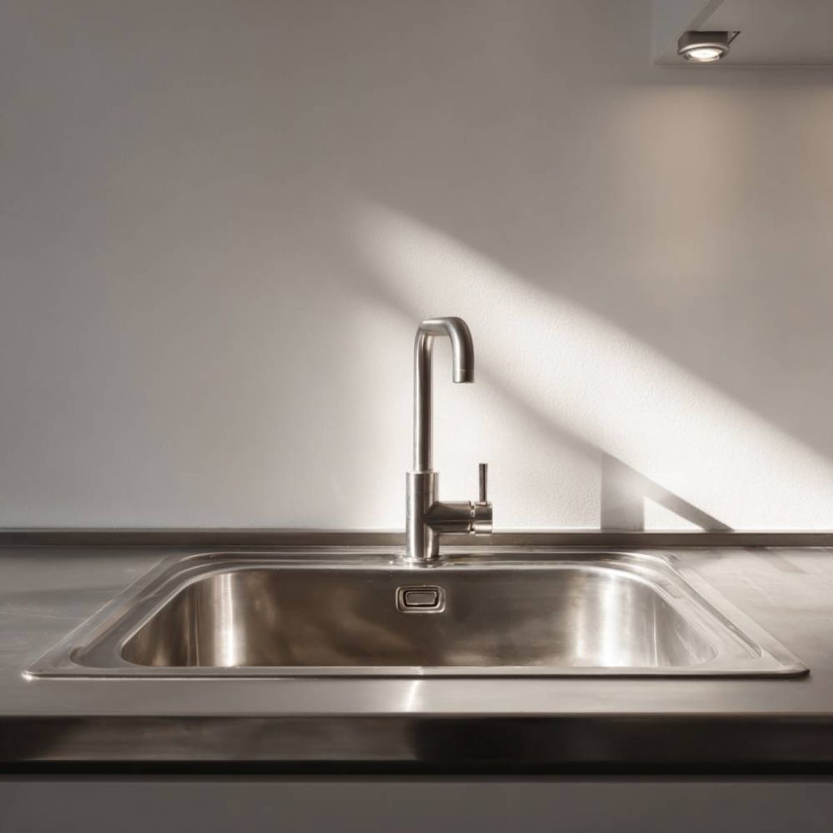 Kitchen Sink Design with Topmount Stainless Steel Single Bowl | Livspace