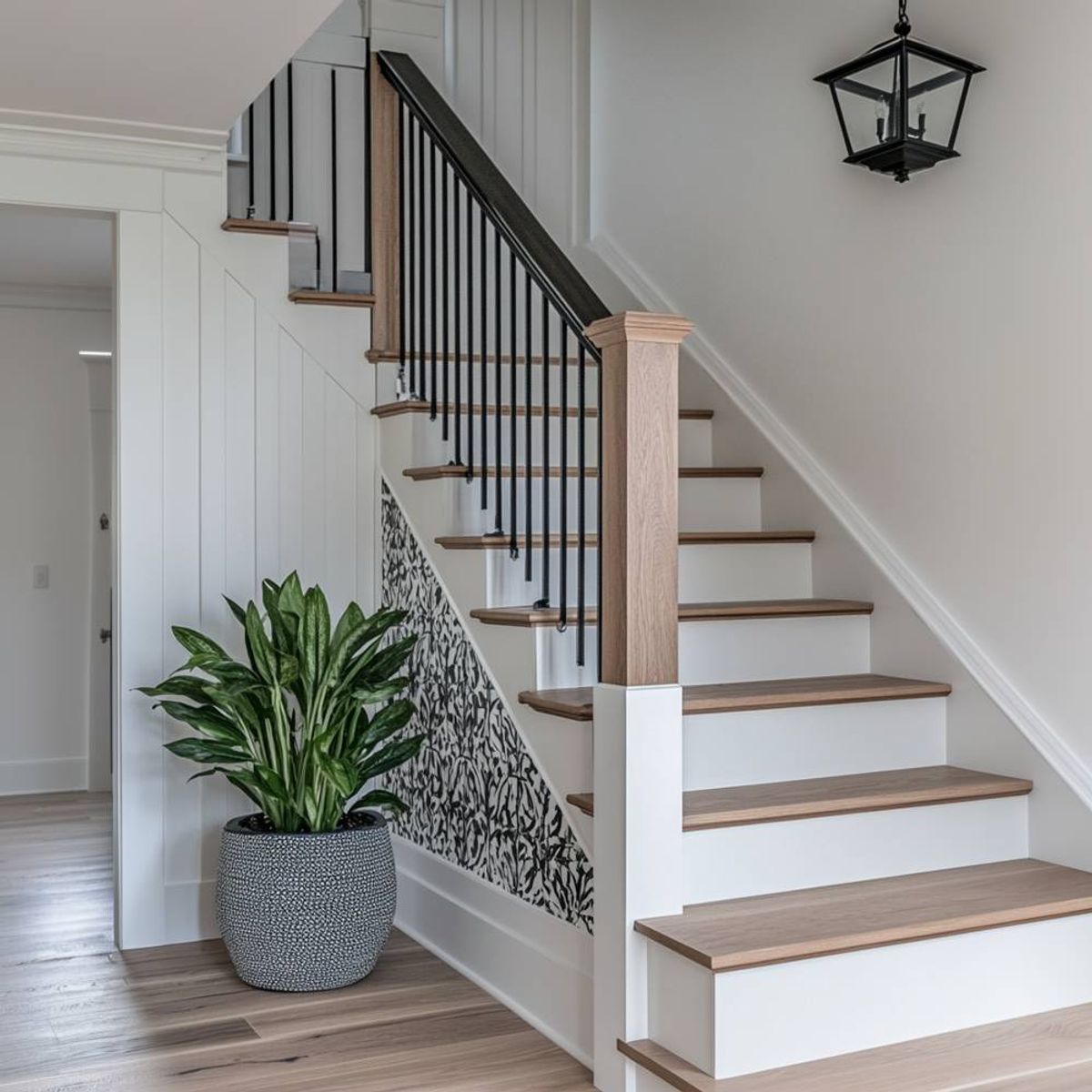 Concrete and Wood L-Shaped Staircase Design for Contemporary Home ...