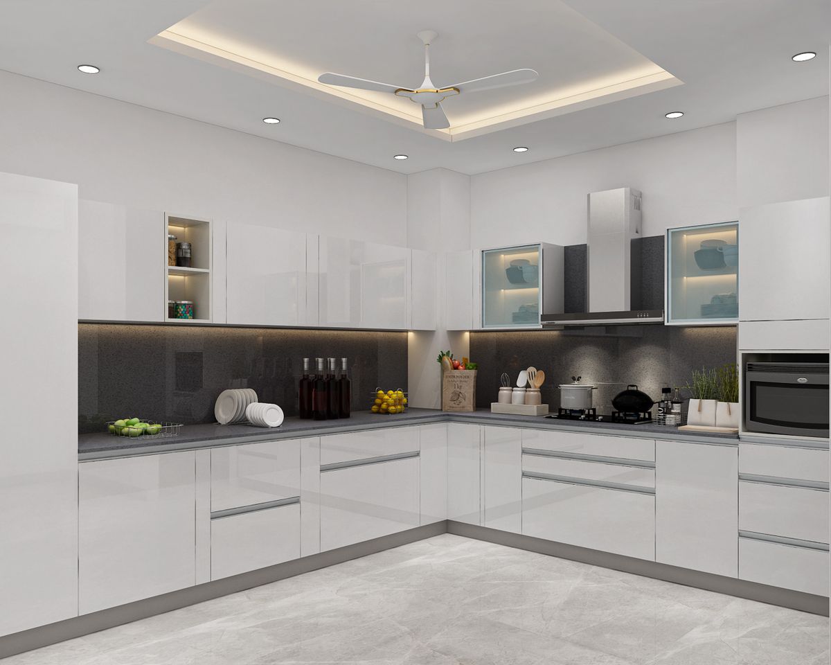 Gypsum Single Layer Modern False Ceiling Design with Paint Finish ...