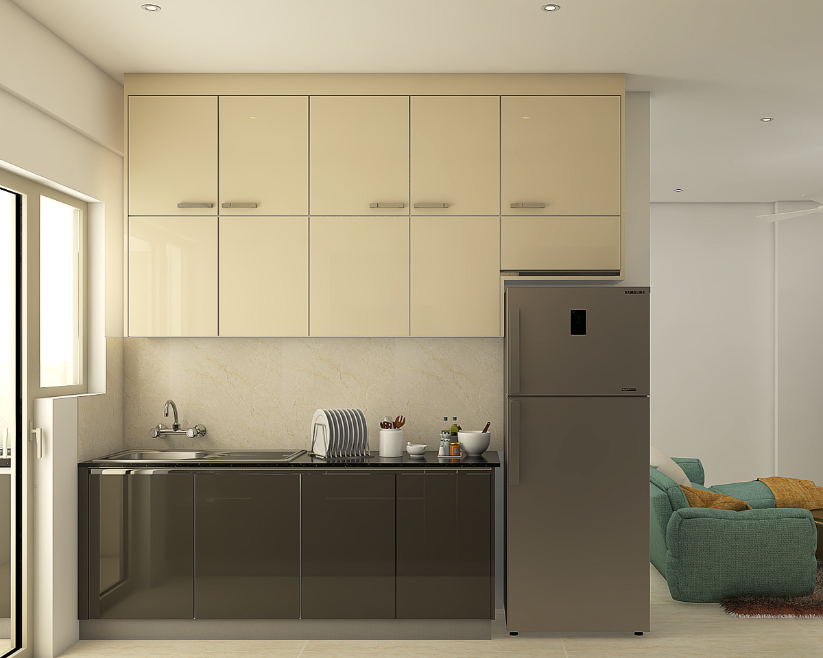 Subtle Modular Kitchen Design For Rental Homes | Livspace