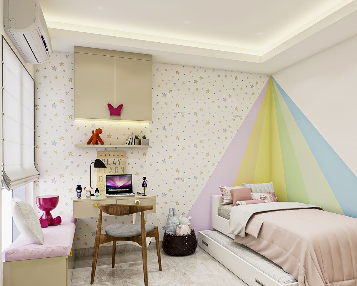 Kids' Room Design With Wall-Mounted Storage | Livspace