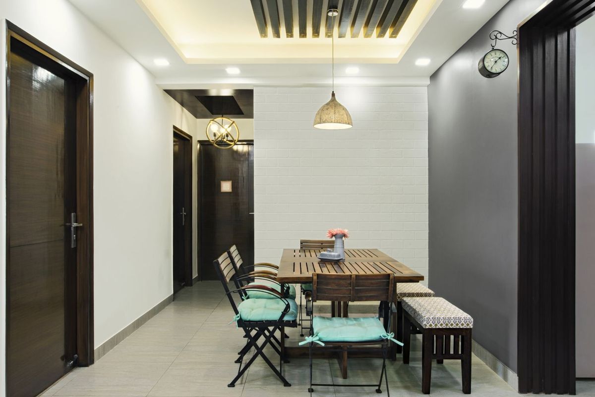 Noida Flat Interior Design with Inviting Wooden Balcony, Vibrant Living ...